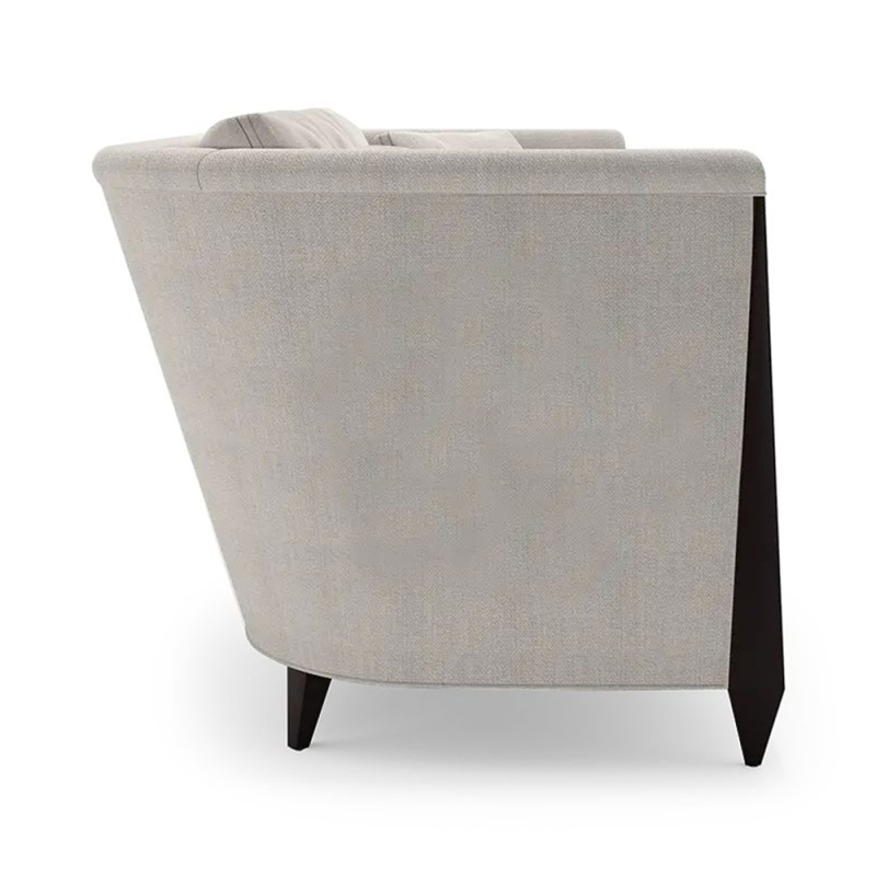 Elegant American Style Wooden Leg Fabric Sofa