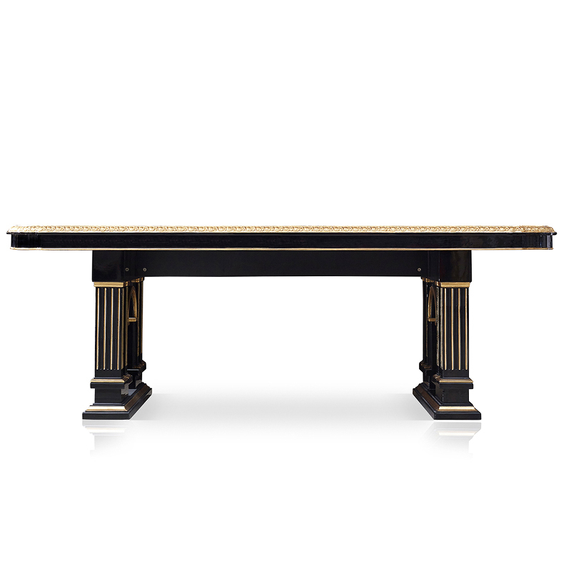 Luxury Long Dining Table Classic Italian High Gloss Wood 8 Seater ...