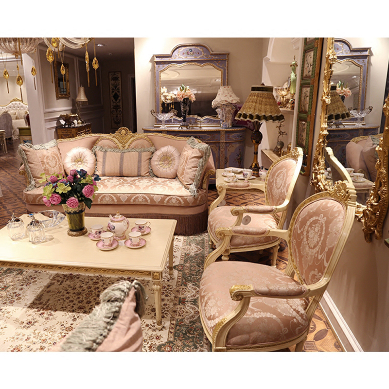 Luxury French style living room furniture sofa