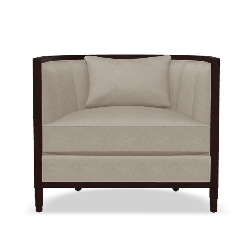 Elegant Curved Back American Lounge Chair