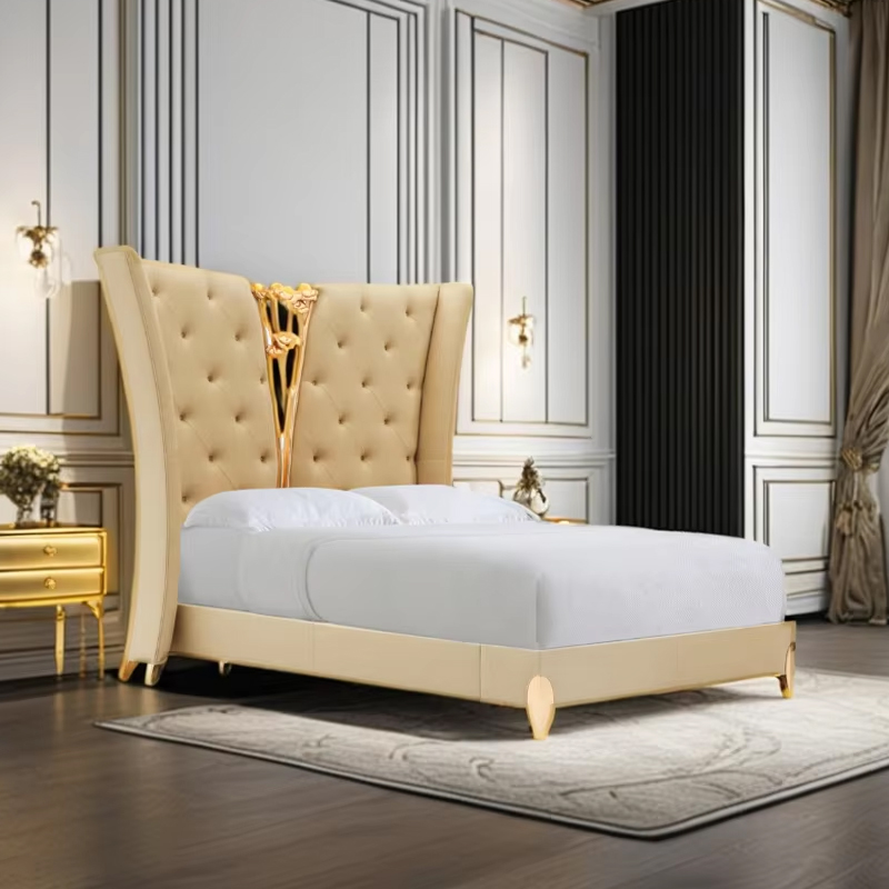 American style bedroom furniture solid wood bed
