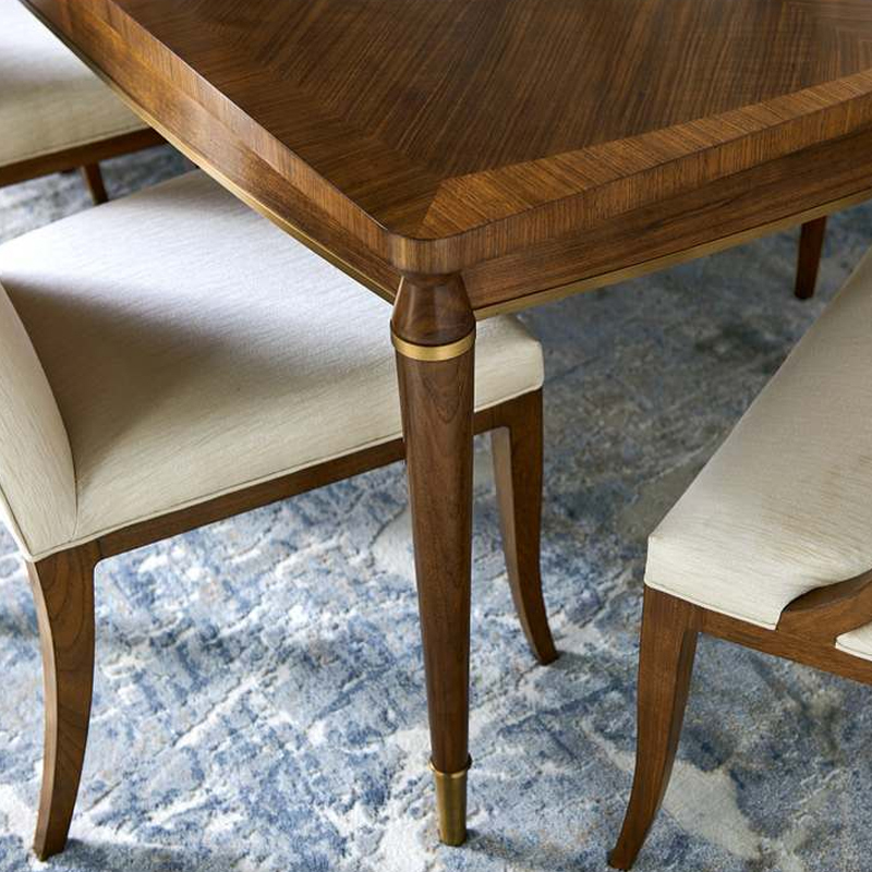 Classic Solid Wood Rectangular Dining Table for Traditional Dining Rooms