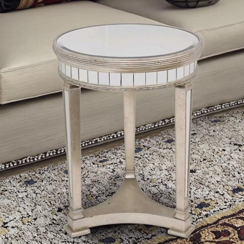 Classic Wooden Round Corner Table for Traditional Living Rooms