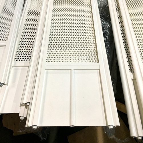 Manual micro-perforated aluminum sliding folding security shutters