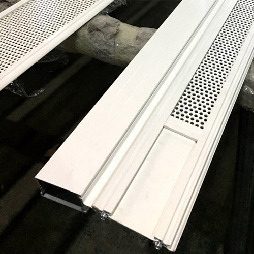 Manual micro-perforated aluminum sliding folding security shutters