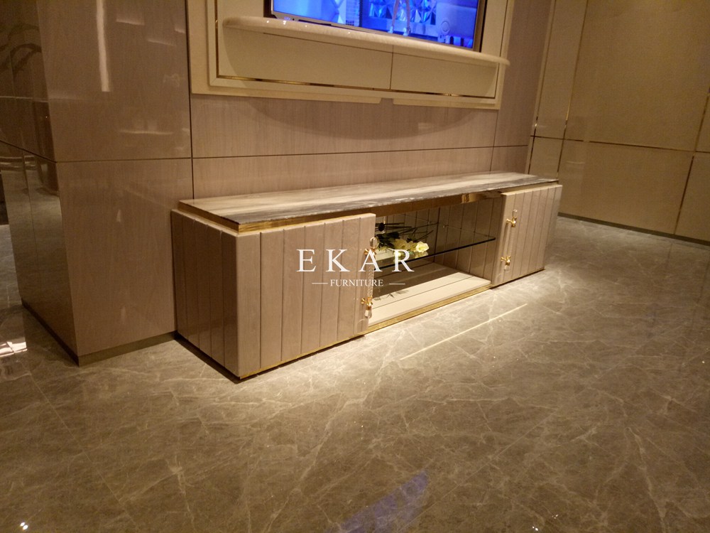 Marble Top Living Room Modern TV Stand