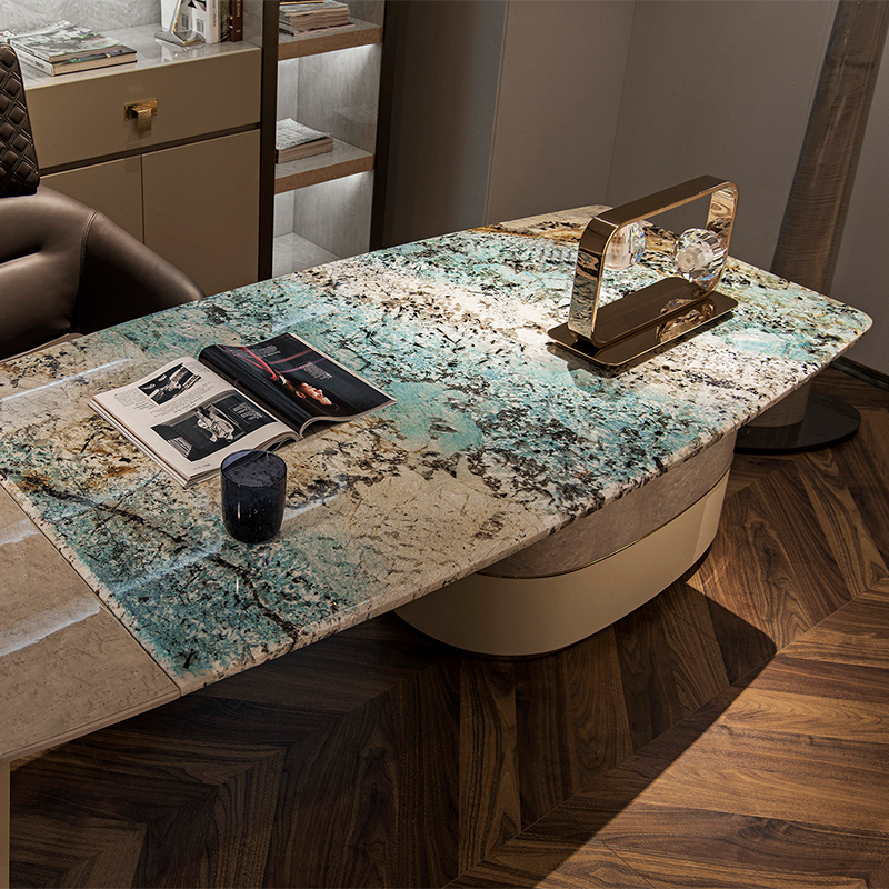 2021 New Marble Top High Gloss Home Office Table