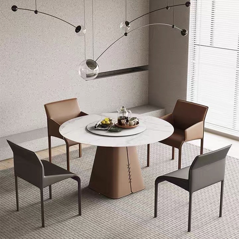 Italian minimalist style dining room furniture dining table and dining ...