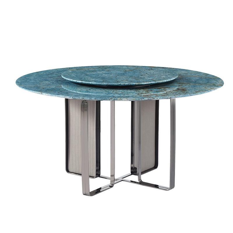 Victorian blue round modern dining room table