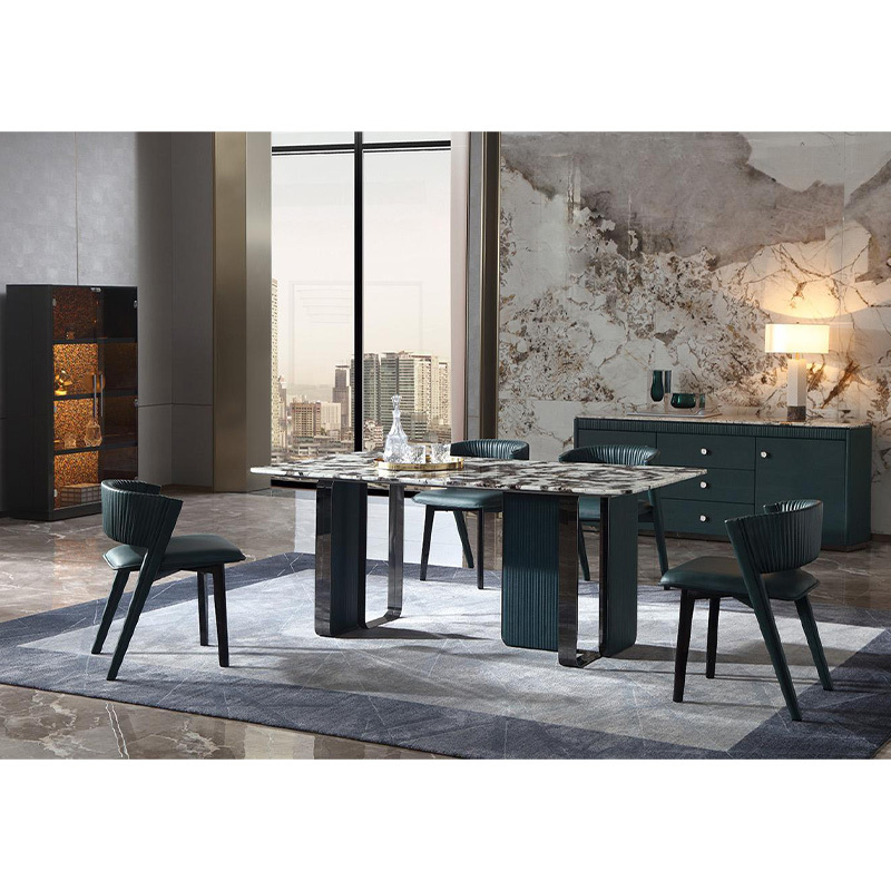 Imported luxury marble long dining table