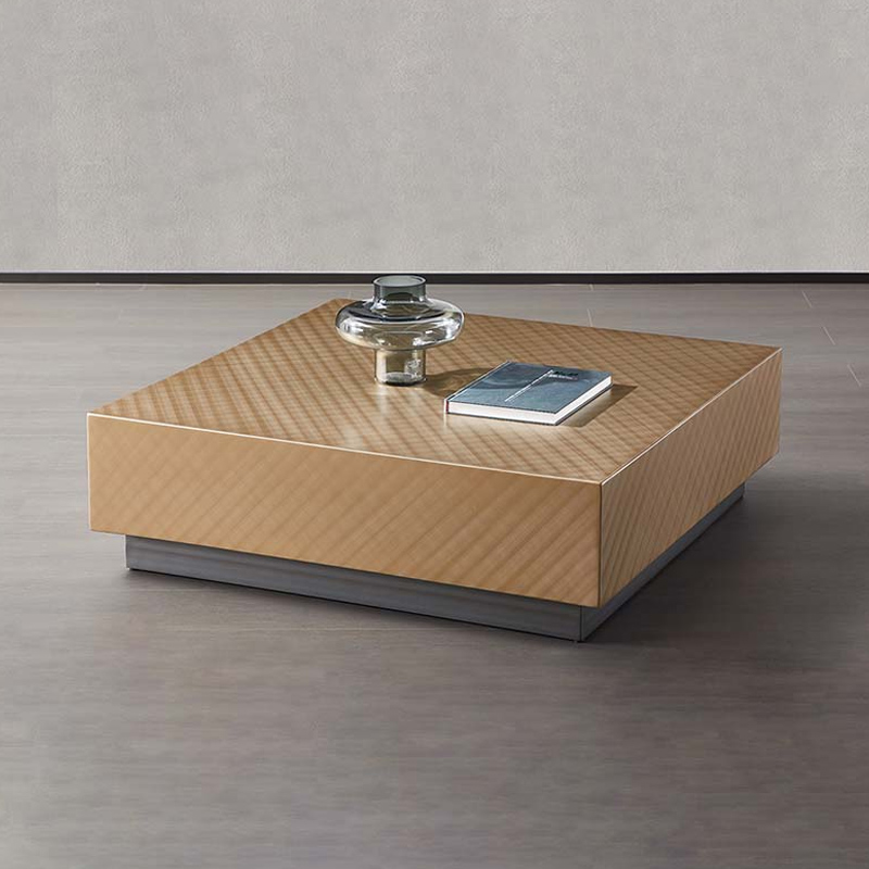 Modern living room furniture square metal coffee table