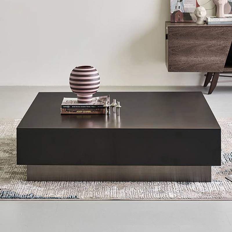 Modern living room furniture square metal coffee table