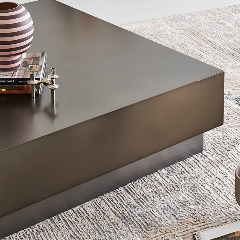Modern living room furniture square metal coffee table