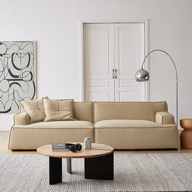 Ekar High-Density Foam Earth-Toned Modern Living Room Sofa