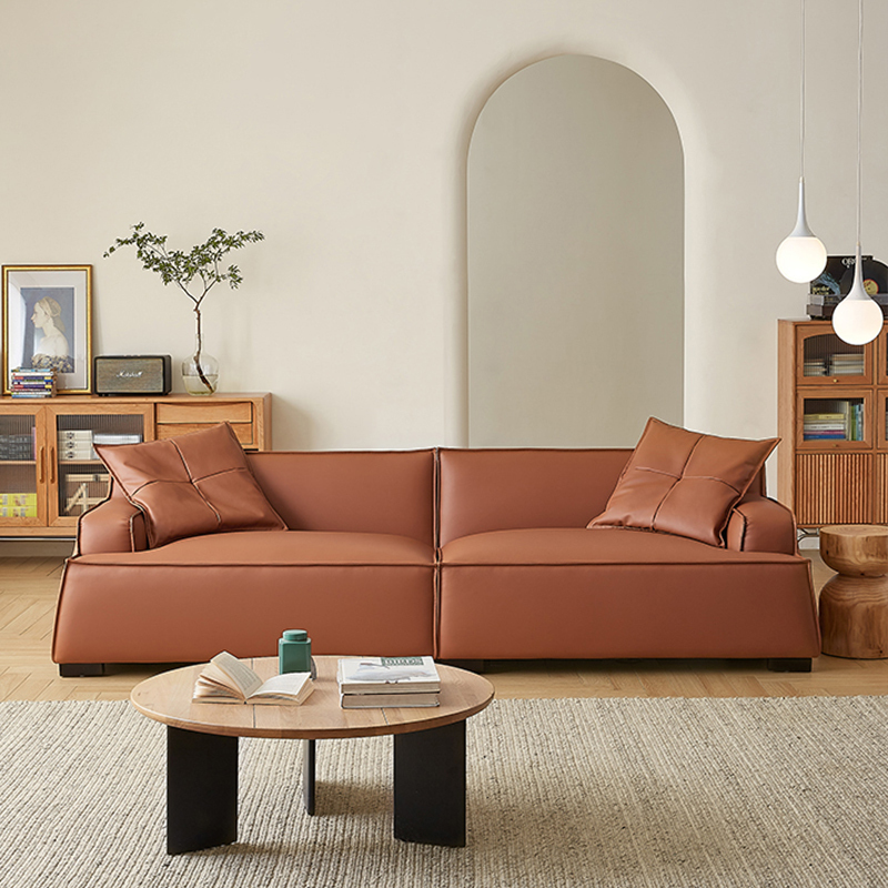 Ekar High-Density Foam Earth-Toned Modern Living Room Sofa