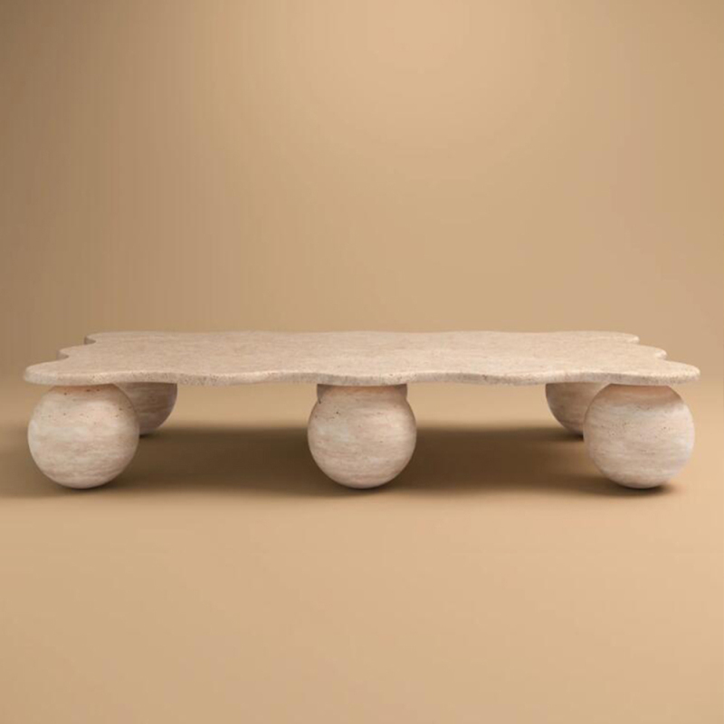 New modern style irregular shape outdoor cement coffee table