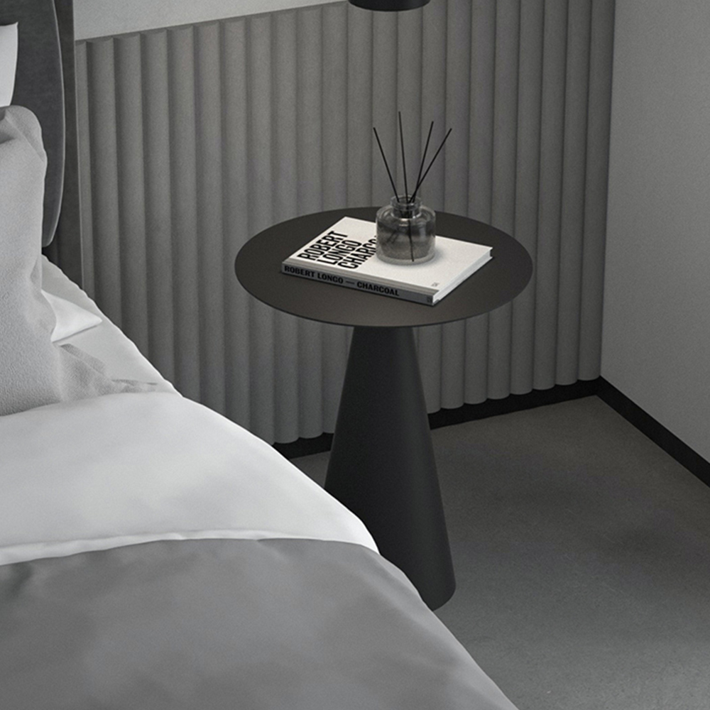 Modern design unique conical cement corner table