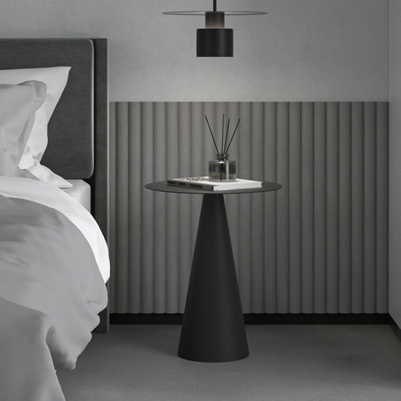 Modern design unique conical cement corner table