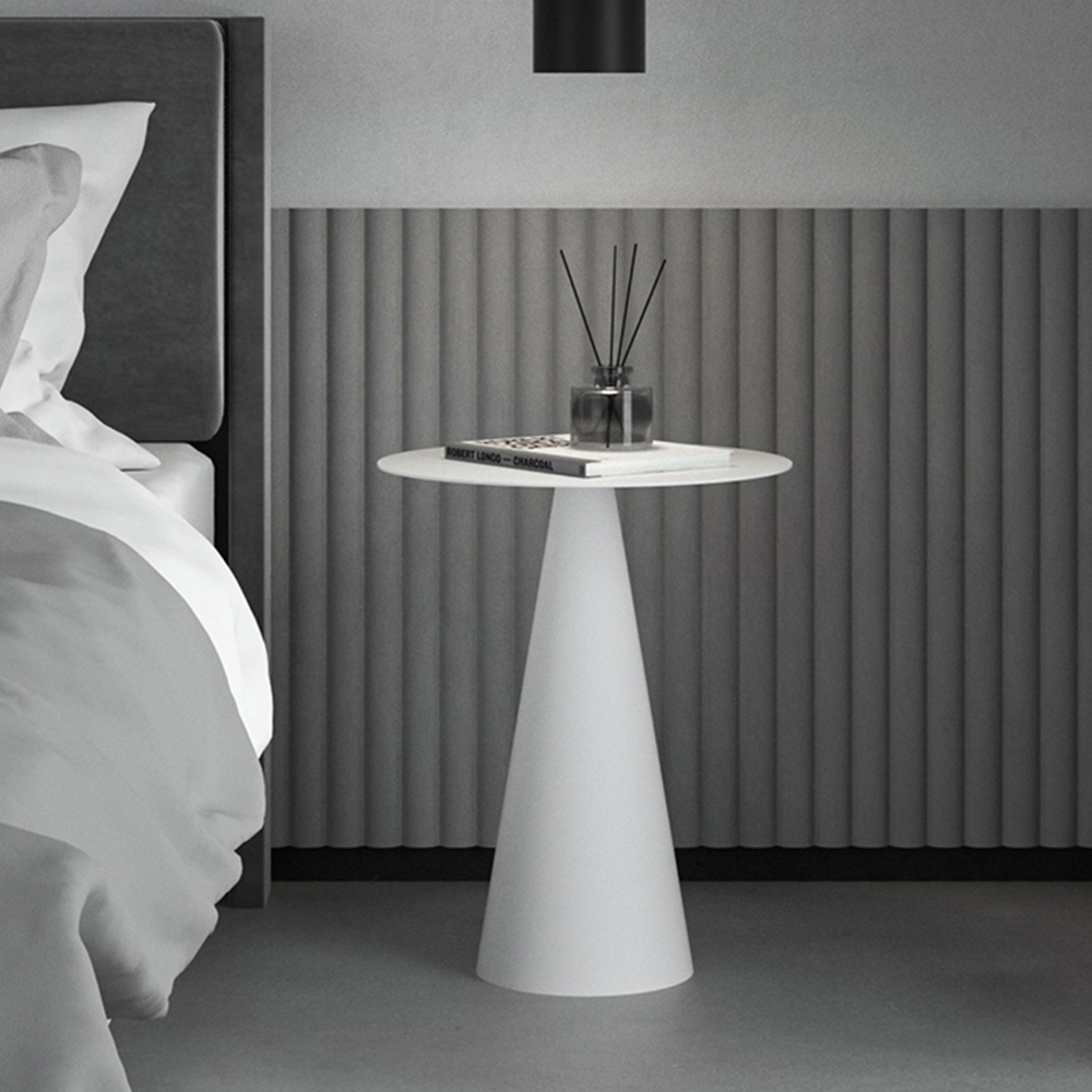 Modern design unique conical cement corner table