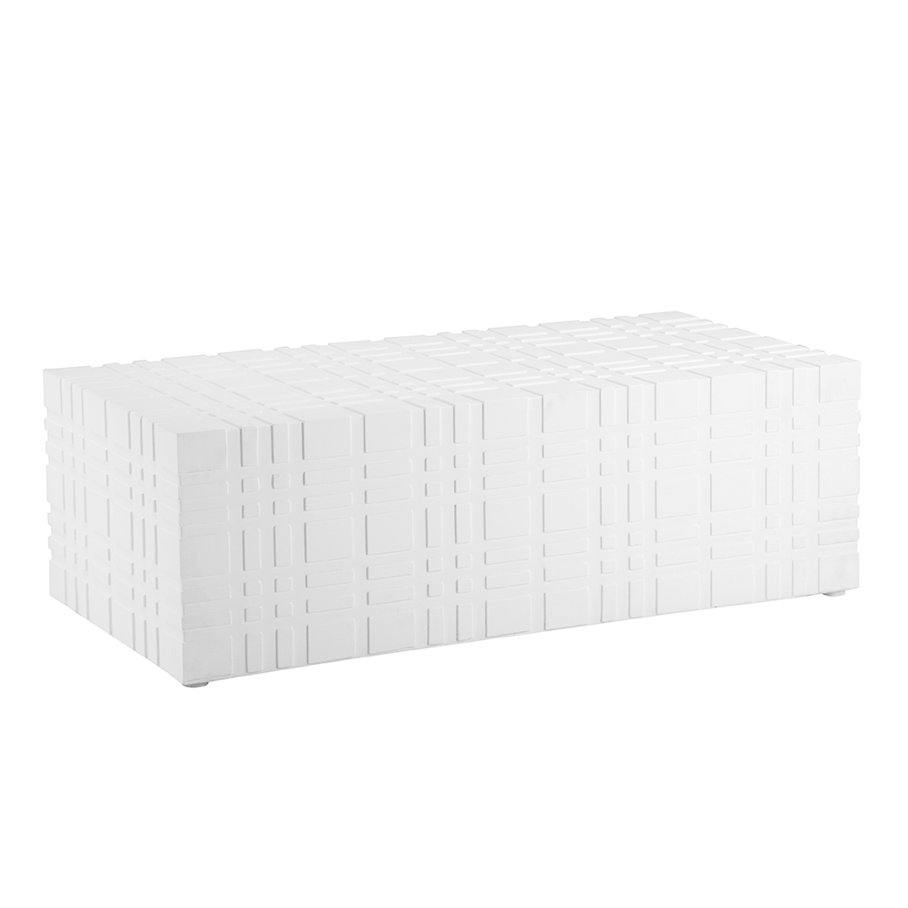 Modern Rectangular Cement Outdoor Coffee Table