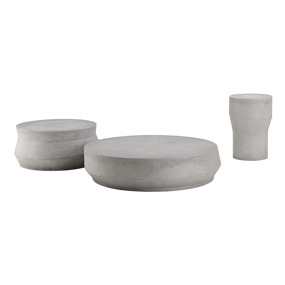 Modern creative furniture round cement outdoor coffee table set