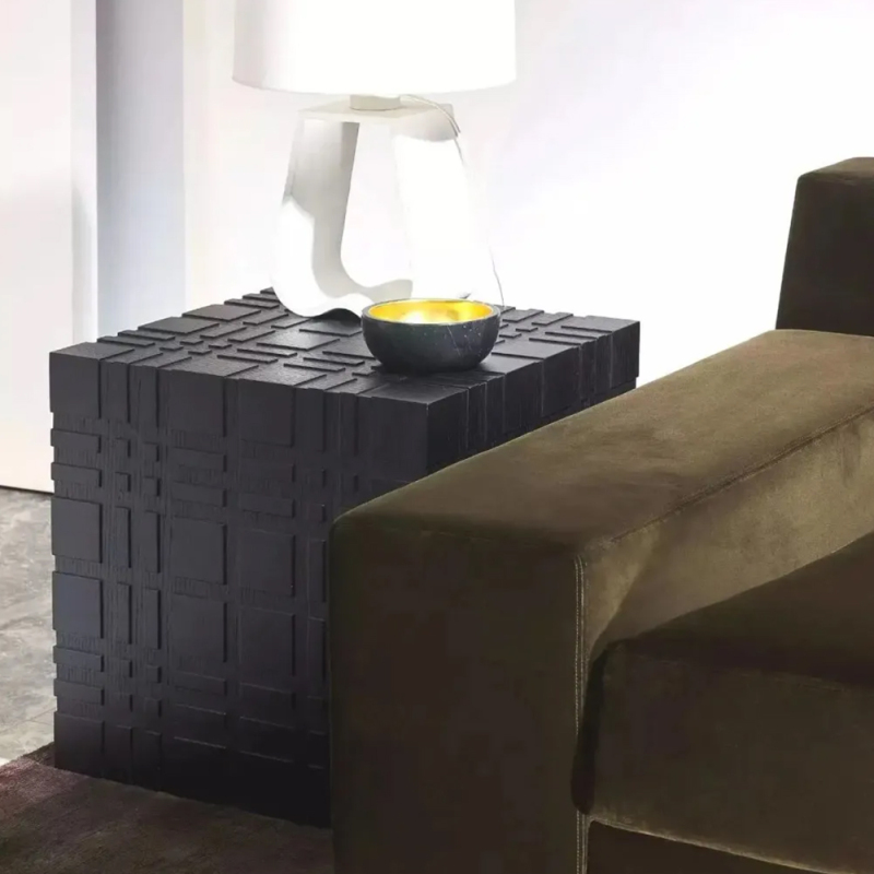Modern Rectangular Cement Outdoor Coffee Table