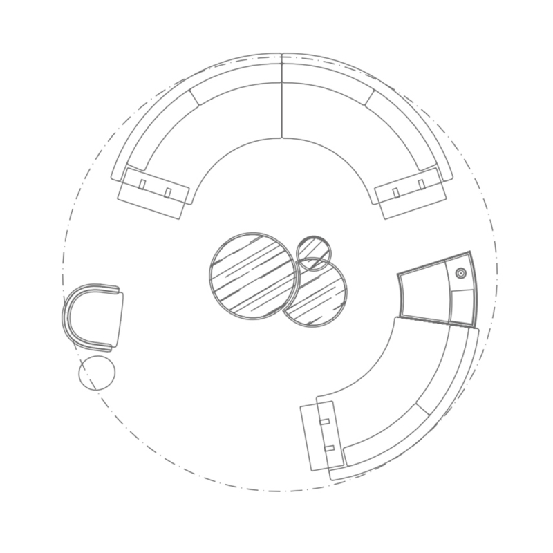 Modern Modular Marble Coffee Table Set