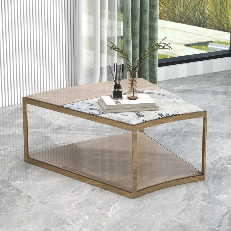 Modern Modular Marble Coffee Table Set