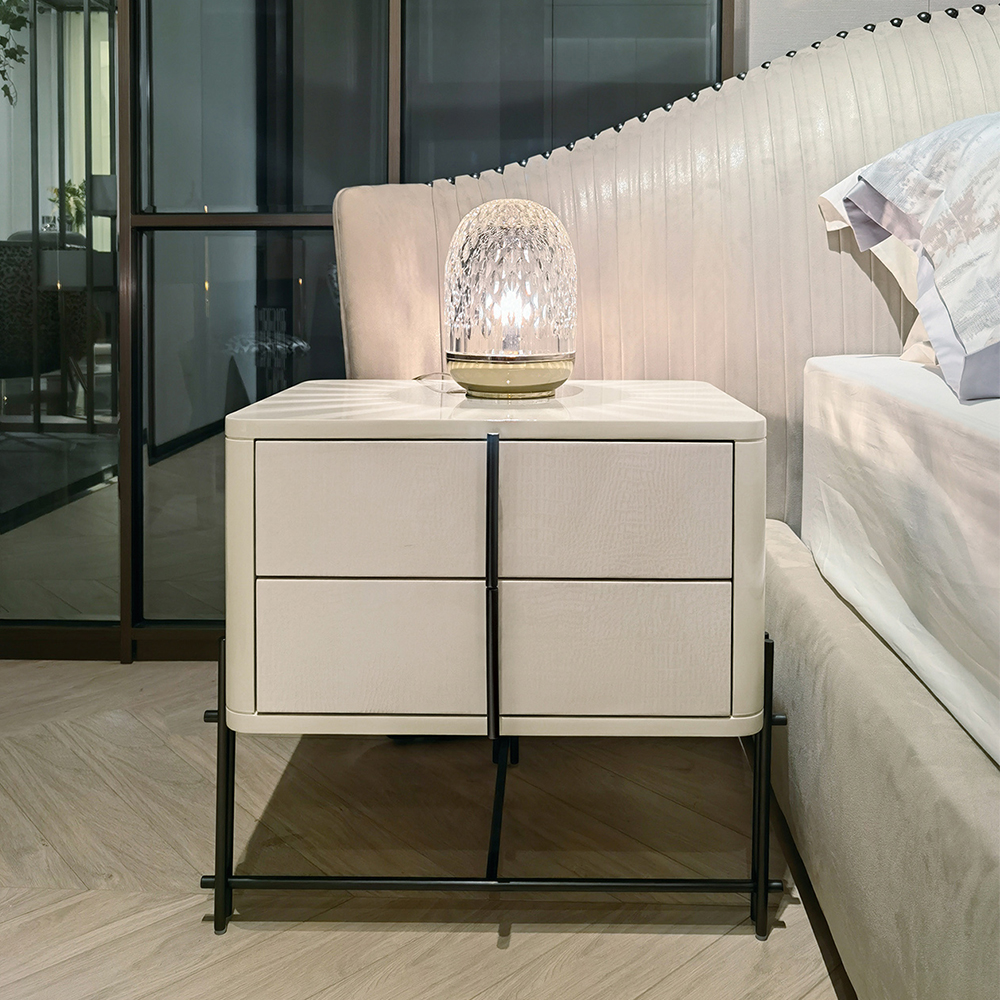 Elegant Wooden Nightstand with Modern Design