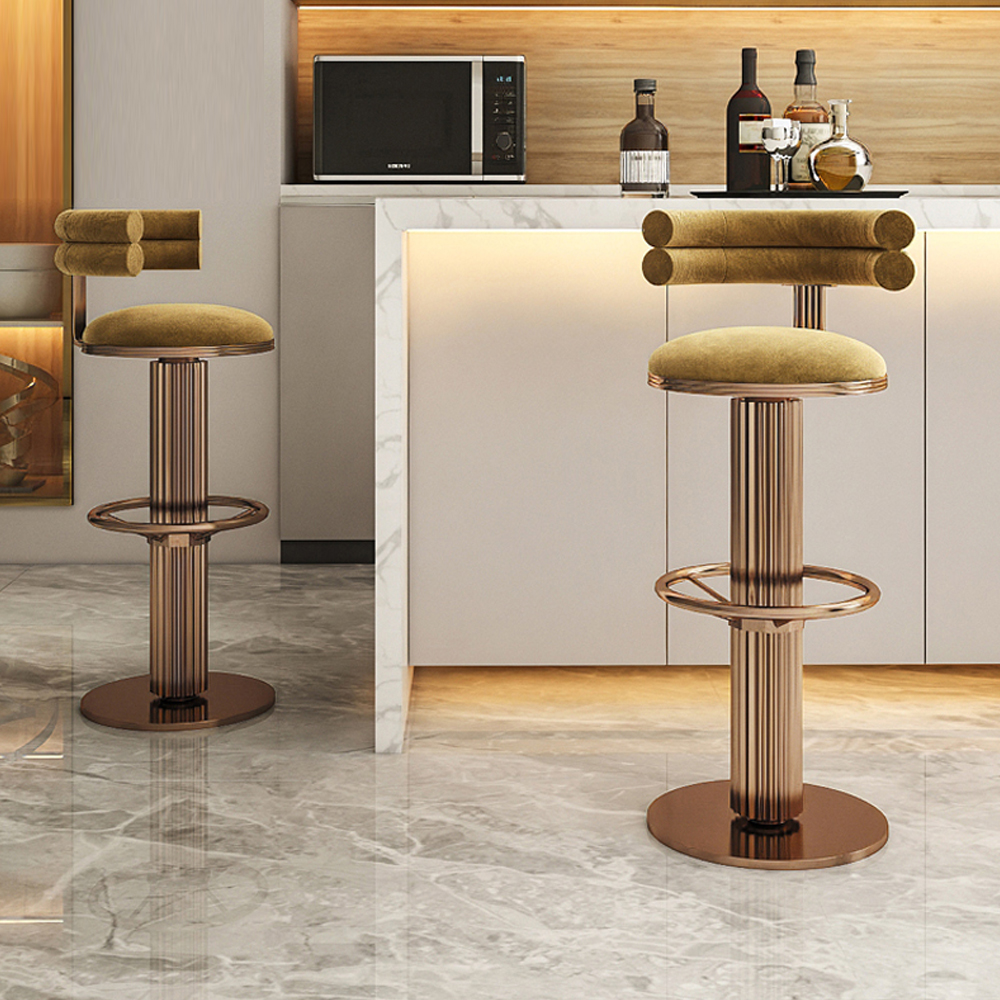 Modern furniture crystal steel bar chair