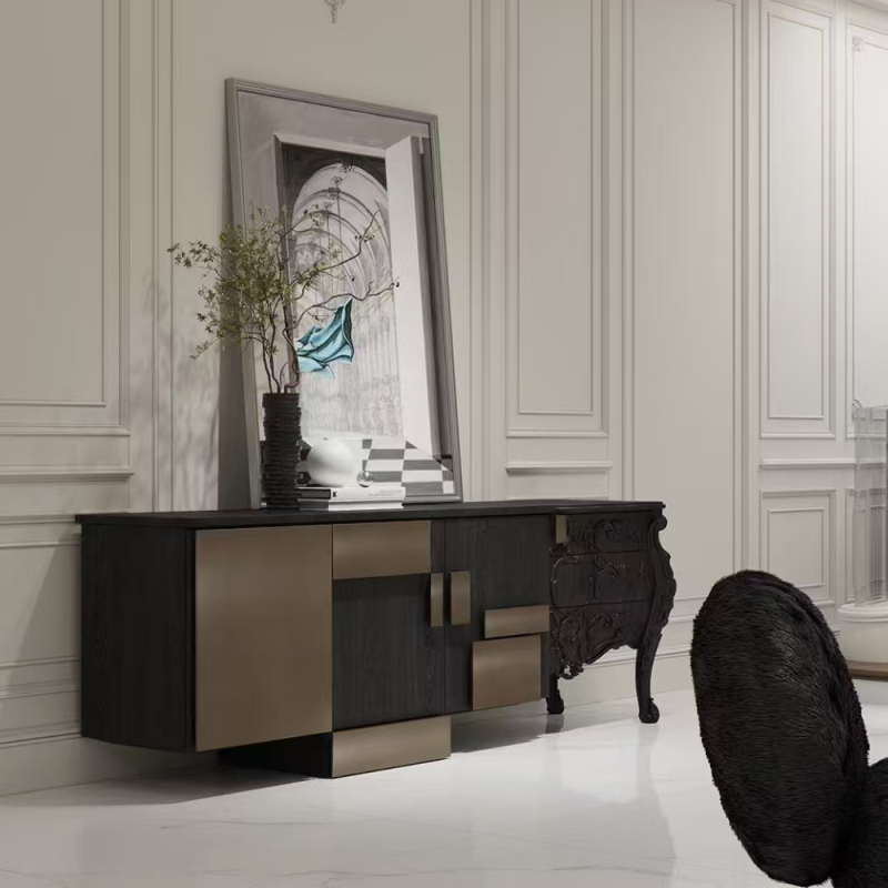 Modern Solid Wood Entryway Cabinet – Unique Design for Stylish and ...