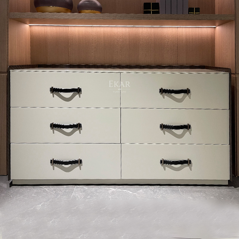 Modern Wooden Dresser with Multiple Drawers for Bedroom Storage
