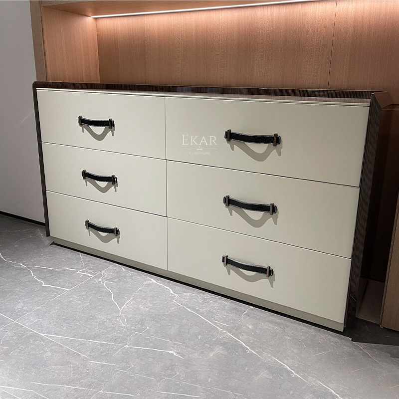 Modern Wooden Dresser with Multiple Drawers for Bedroom Storage