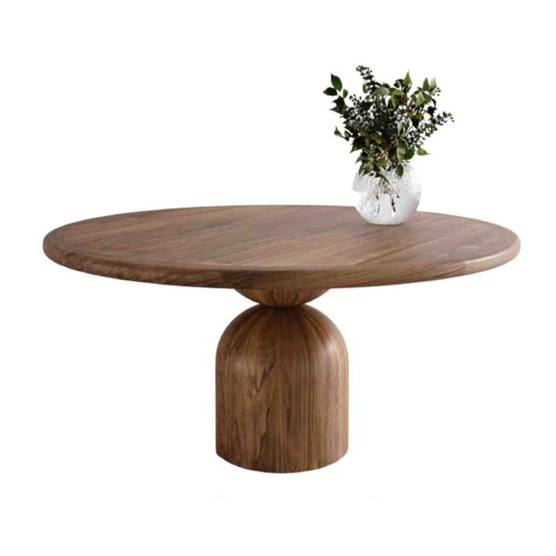 Modern Solid Wood Round Corner Table for Living Room