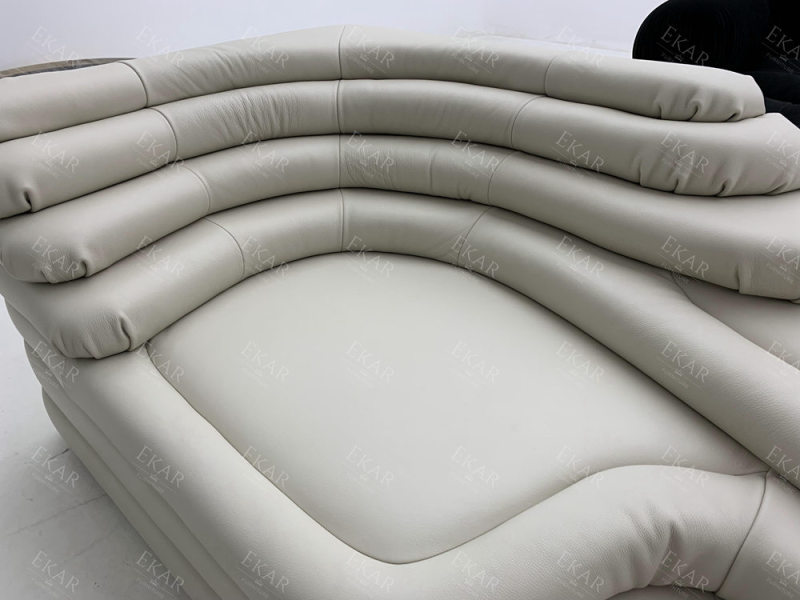 Elegant sofa with layered design