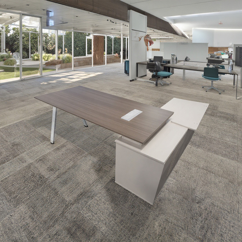 Modern Wood Veneer Office Desk Functional Workspace
