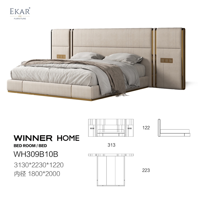 Multifunctional smart bed with switch panel