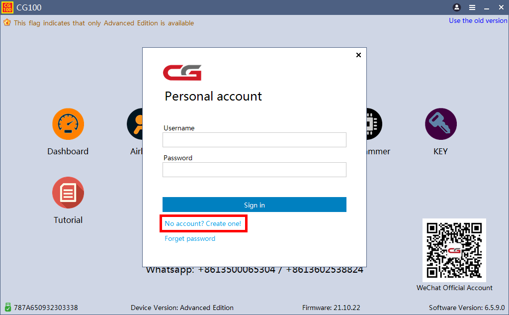 CG100~How to activate a brand new CG100 tool