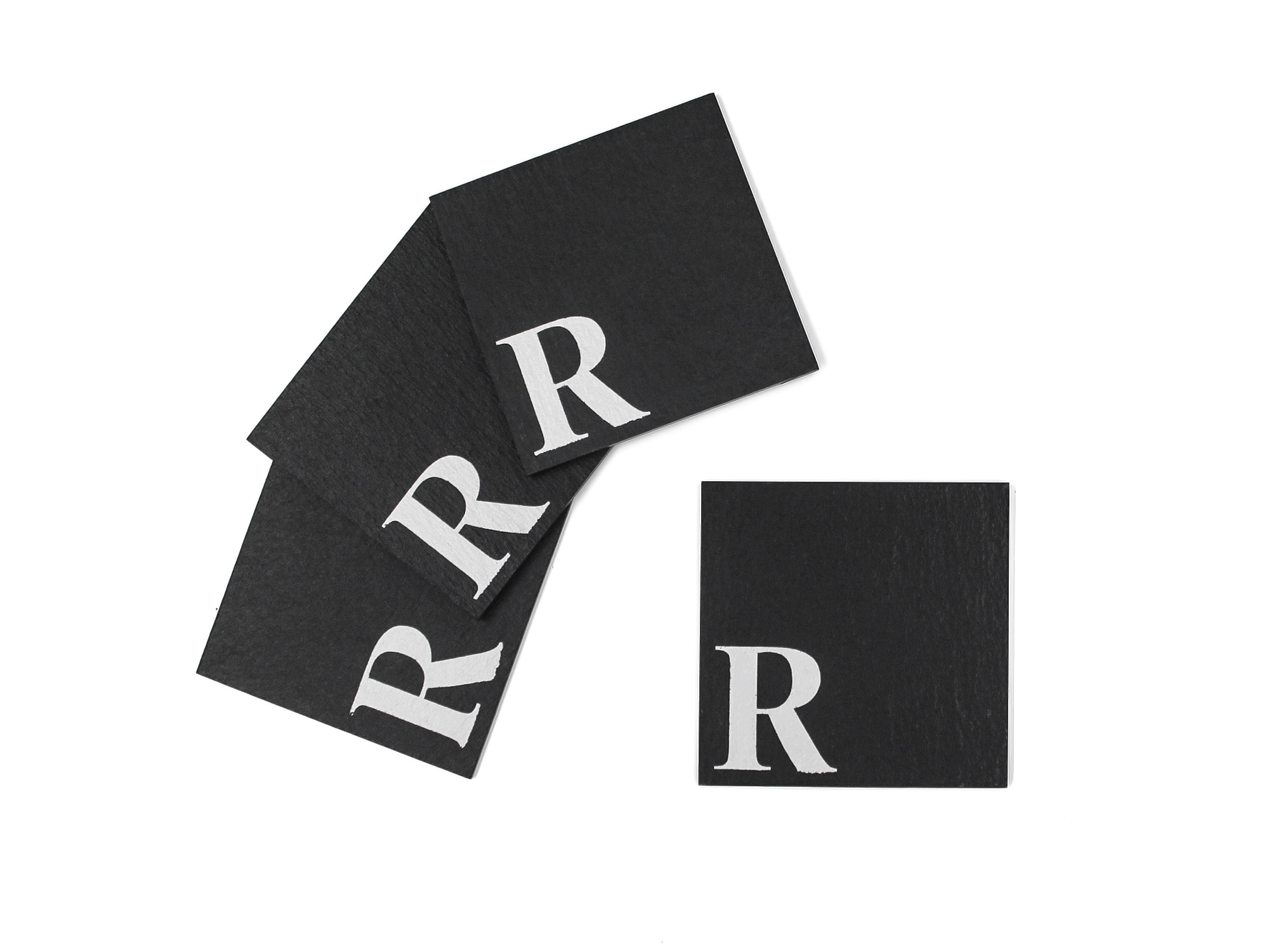 Monogram Slate Coaster (Letter R),Coaster