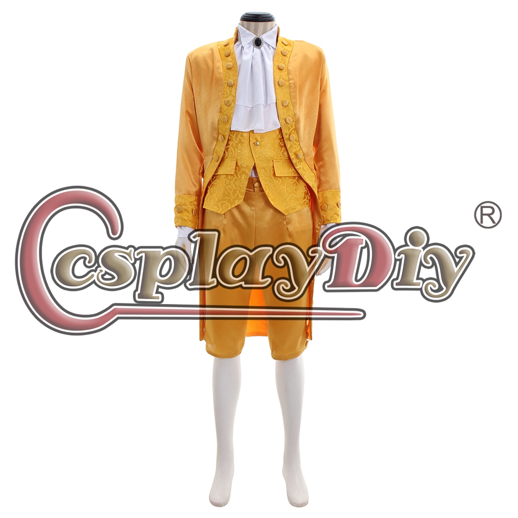 Yellow Victorian Elegant Gothic Aristocrat 18th Century Mens outfit,
