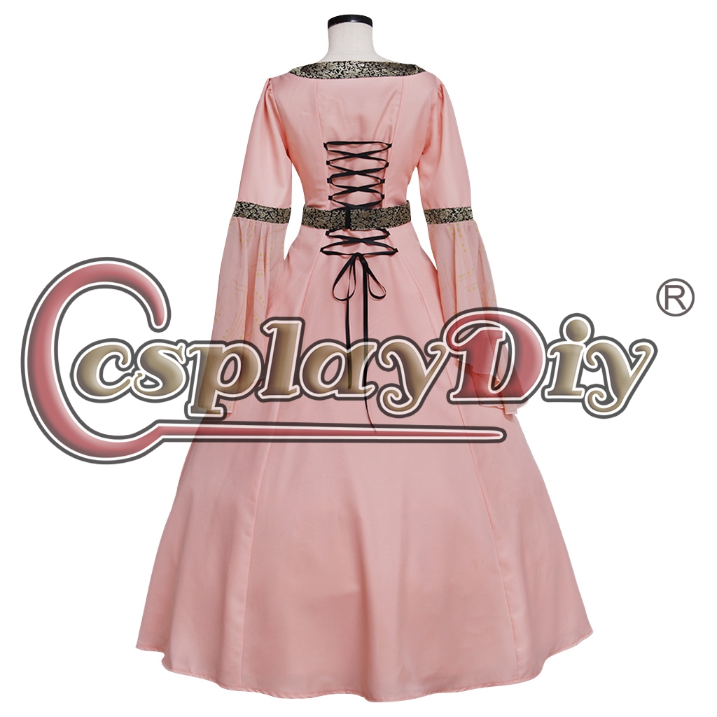 Gothic Victorian Medieval Dress Pink Fancy Party Carnival Cosplay Dress ...