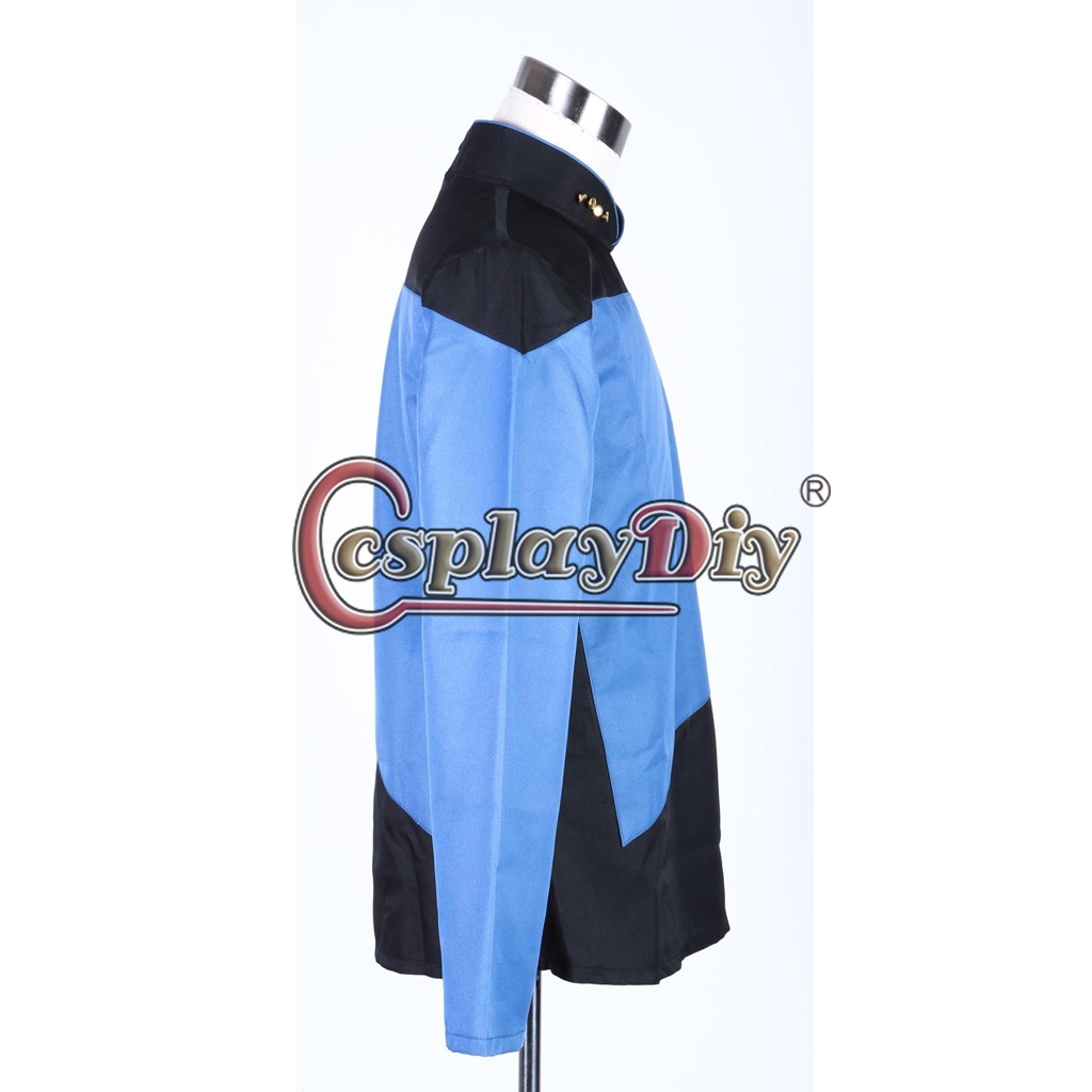 Star Trek TNG The Next Generation Uniform Shirt Cosplay Costume Blue ...