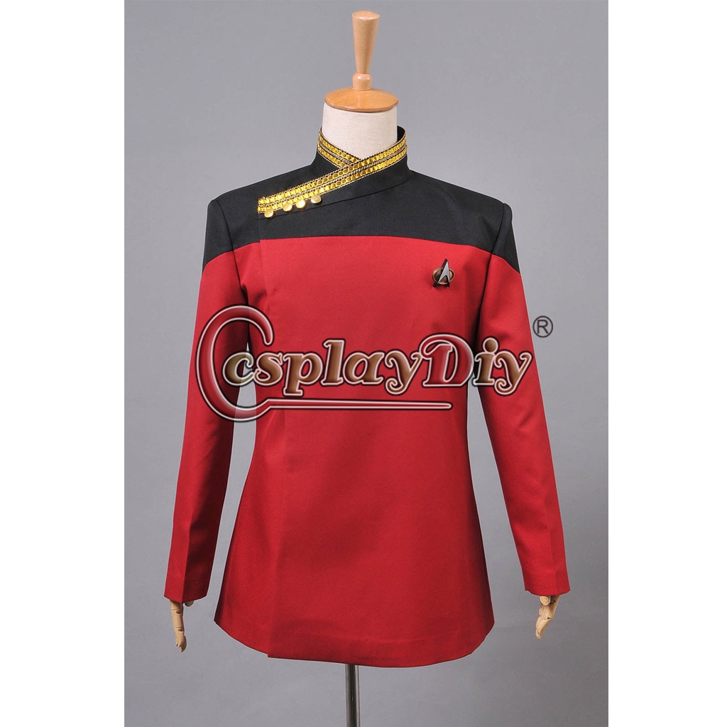 Star Trek TNG Picard Dress Uniform Cosplay Costume Red Coat Custom Made,