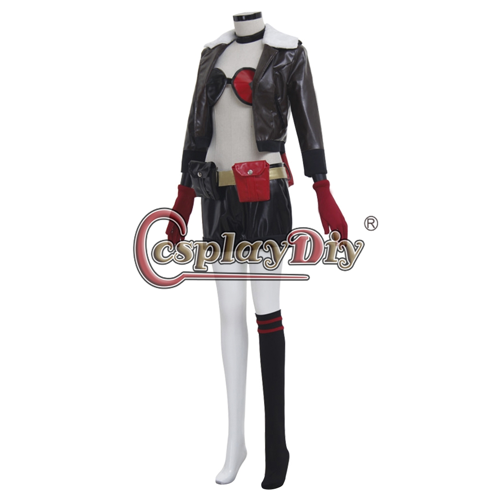 Cosplaydiy Batman Harley Quinn Bombshells cosplay costume,