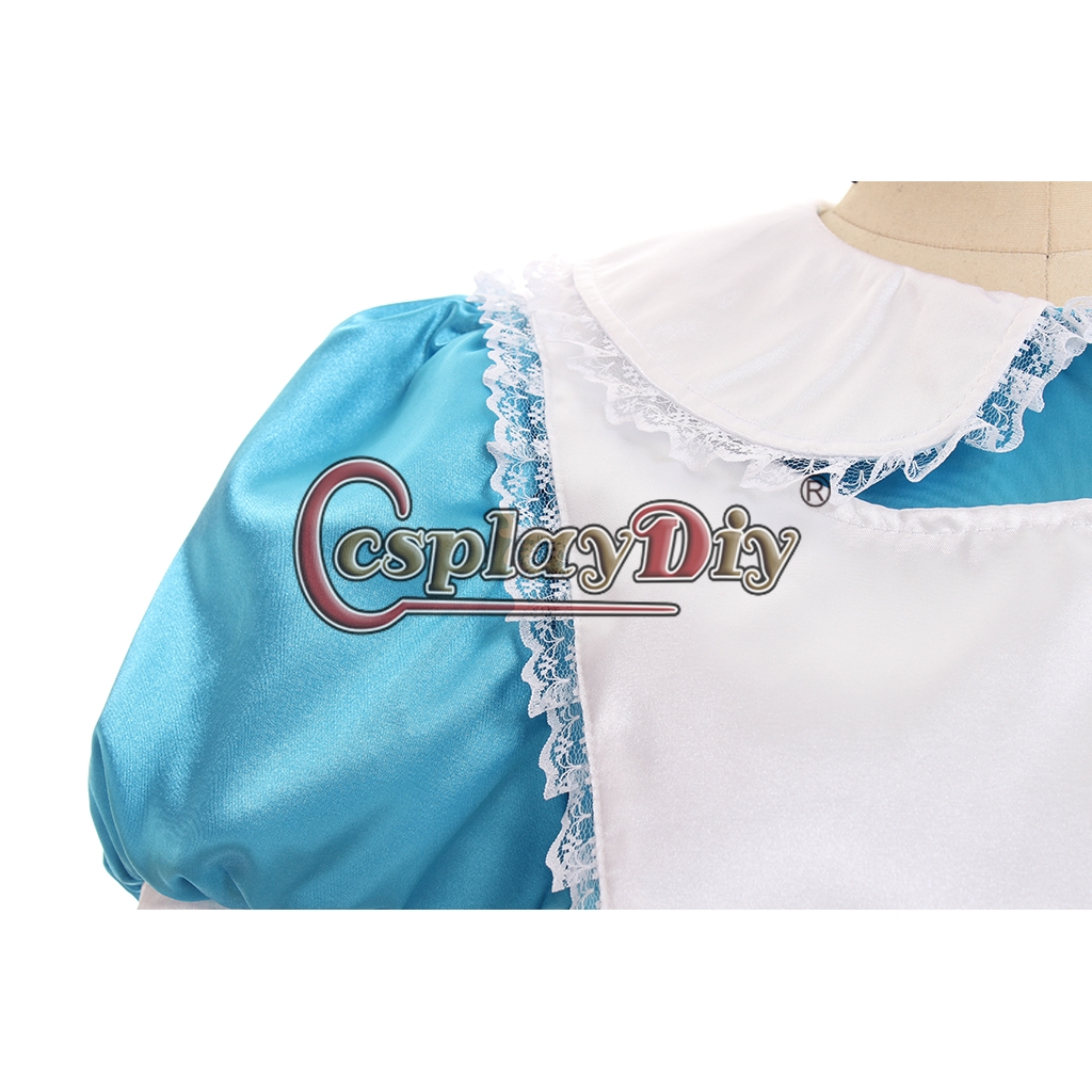 Alice in Wonderland Alice Uniform Blue Dress Women Adult Cosplay Costume,