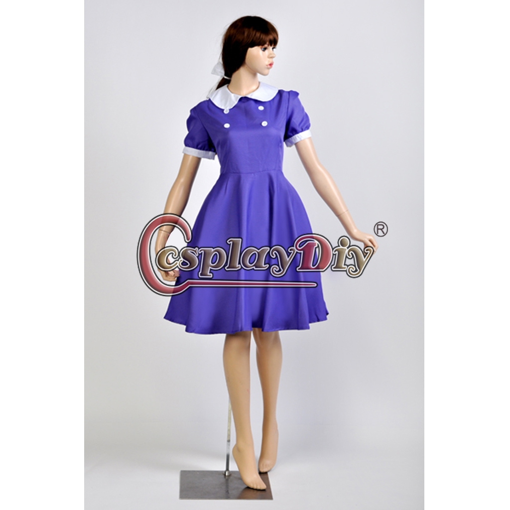 Cosplaydiy Bioshock 2 Little Sister Cosplay Costume Purple Dress For ...