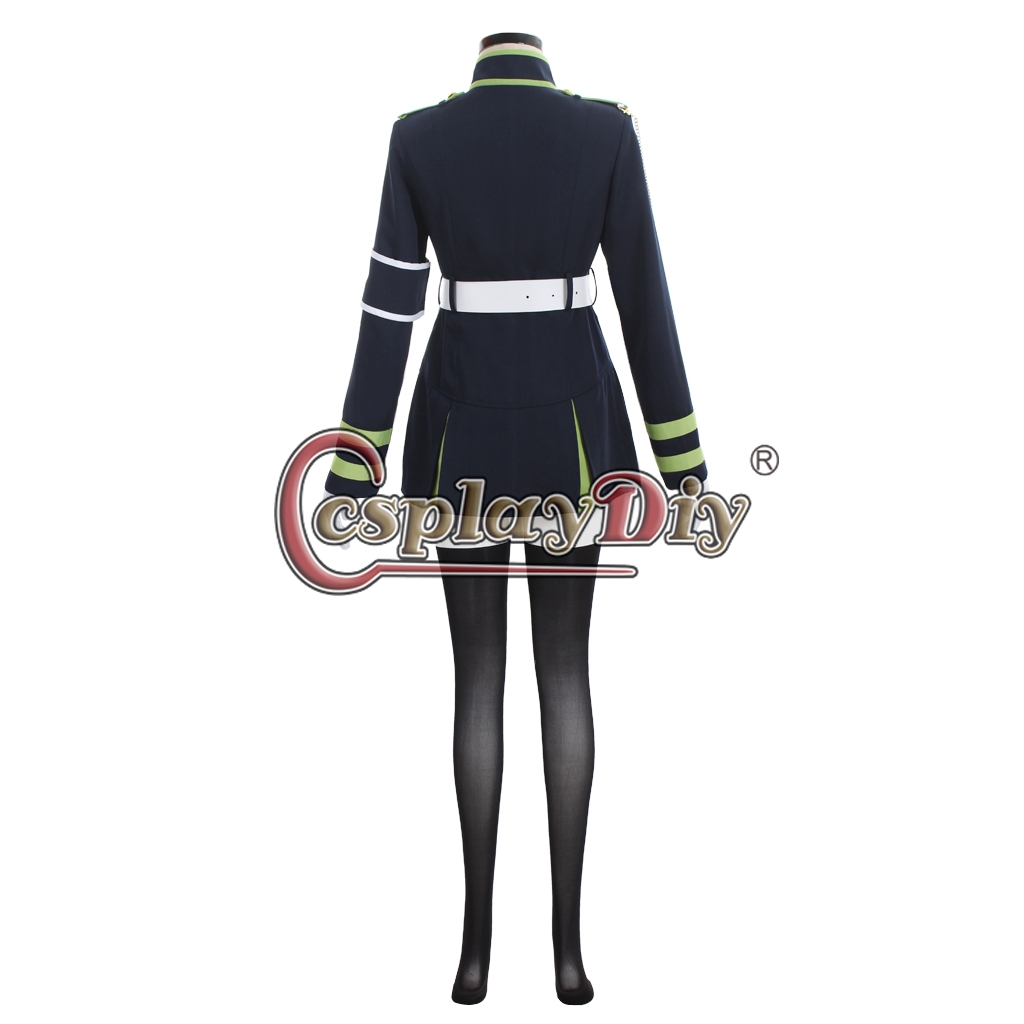 Cosplaydiy Seraph Of The End Hiiragi Shinoa Cosplay Costume Black ...
