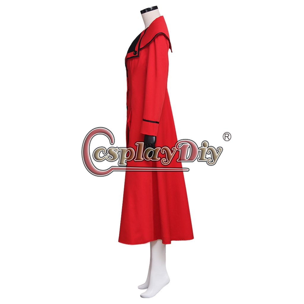 Mary Poppins Cosplay Costume Red Jacket Dress Adult Halloween Costume ...