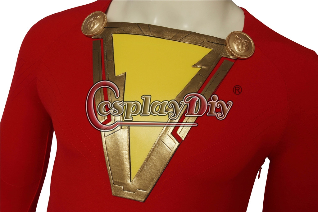 (without shoes)Movie Shazam cosplay costume captain Shazam outfit,
