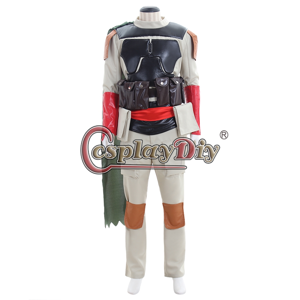 Cosplaydiy Star Wars Boba Fett Costume Adult Halloween Fancy Party ...